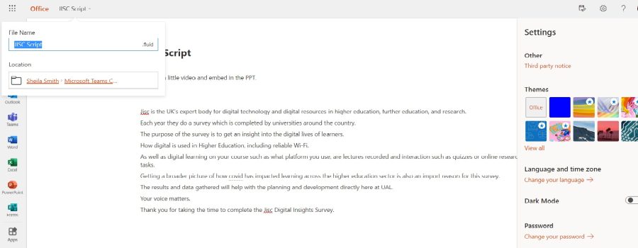 Microsoft Loop in Teams Chat – LCC Teaching Hub